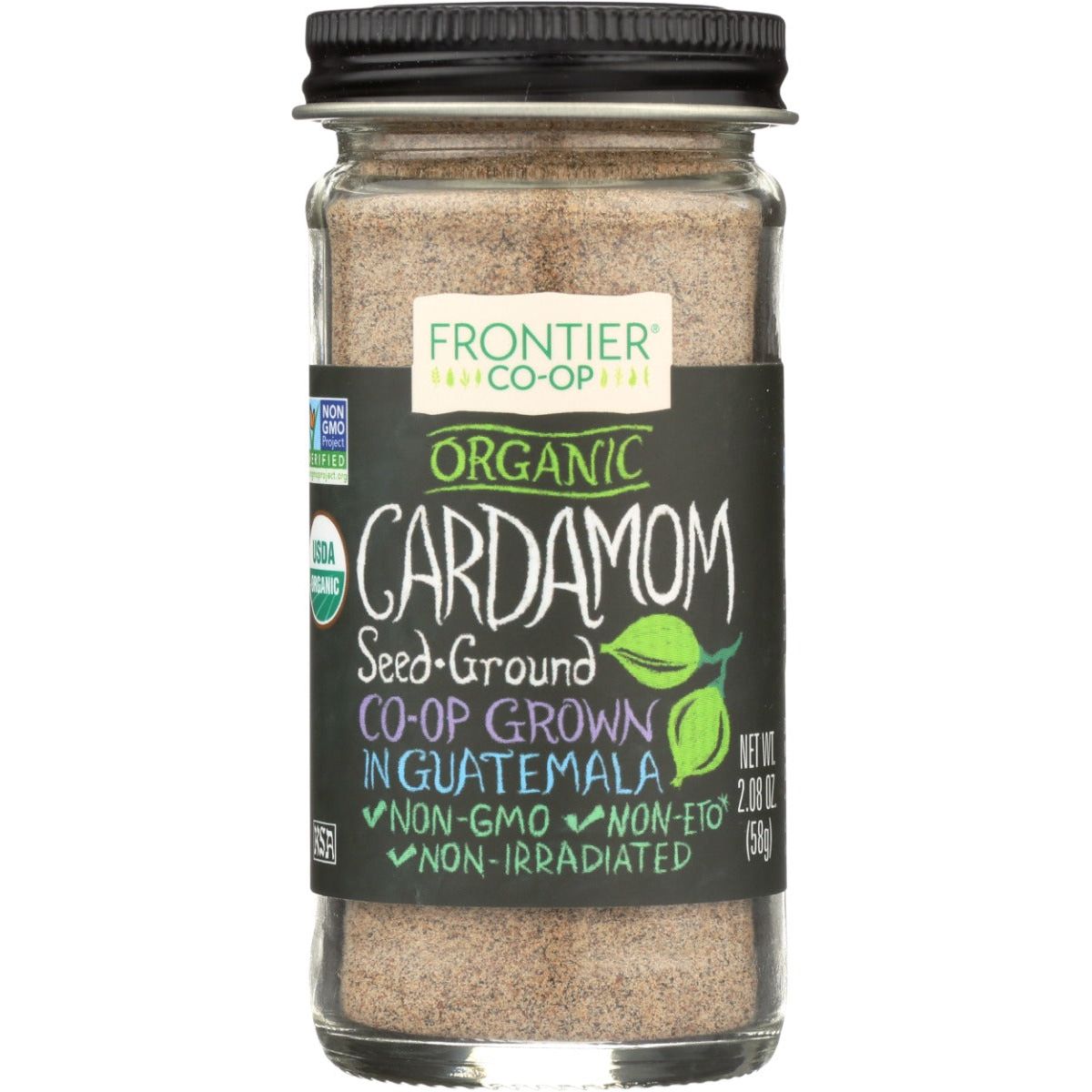 FRONTIER HERB: Organic Cardamom Seed Ground Bottle, 2.08 oz – Sunshine ...